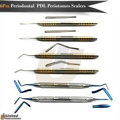 6Pcs Dental Periotomes Atraumatic Extraction Scalers PDL Perio ...