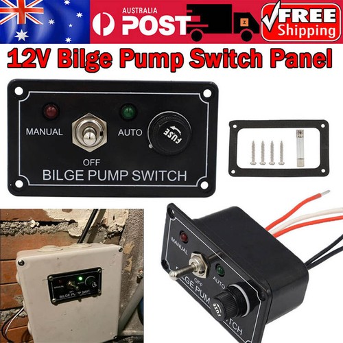 Bilge Pump Switch Panel LED Light 12 volt Marine Bilge Control for ...