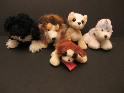 Lot 5 Ganz WEBKINZ-Dogs Husky, Collie, Chihuahua, Portuguese Water Dog ...