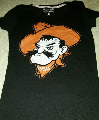 VICTORIAS SECRET PINK OKLAHOMA STATE OSU SHIRT BLACK ORANGE XS Xsmall ...