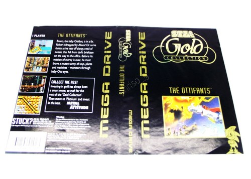 OTTIFANTS OZISOFT GOLD SEGA MEGA DRIVE INSERT ARTWORK PAL SUIT ...