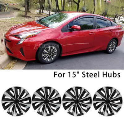 15" Set of 4 Snap On Full Hub Caps Wheel Covers For Toyota Prius 2010 ...