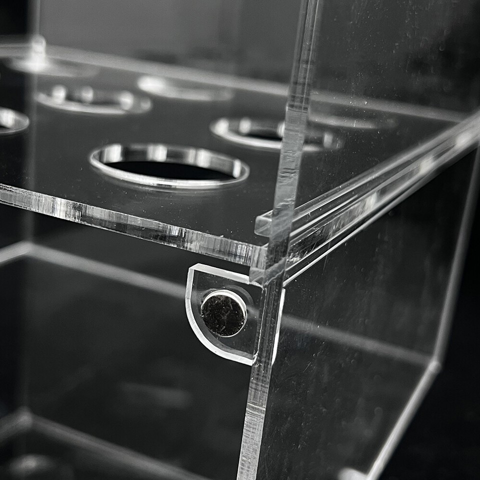 9 Holes Acrylic Ice Cream Cone Display Cabinet Transpate Show Case ...