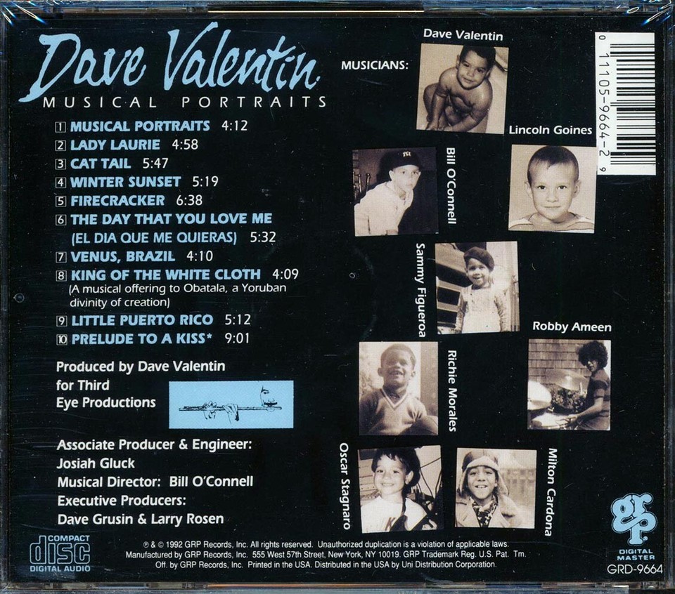 CD Dave Valentin - Musical Portraits | eBay