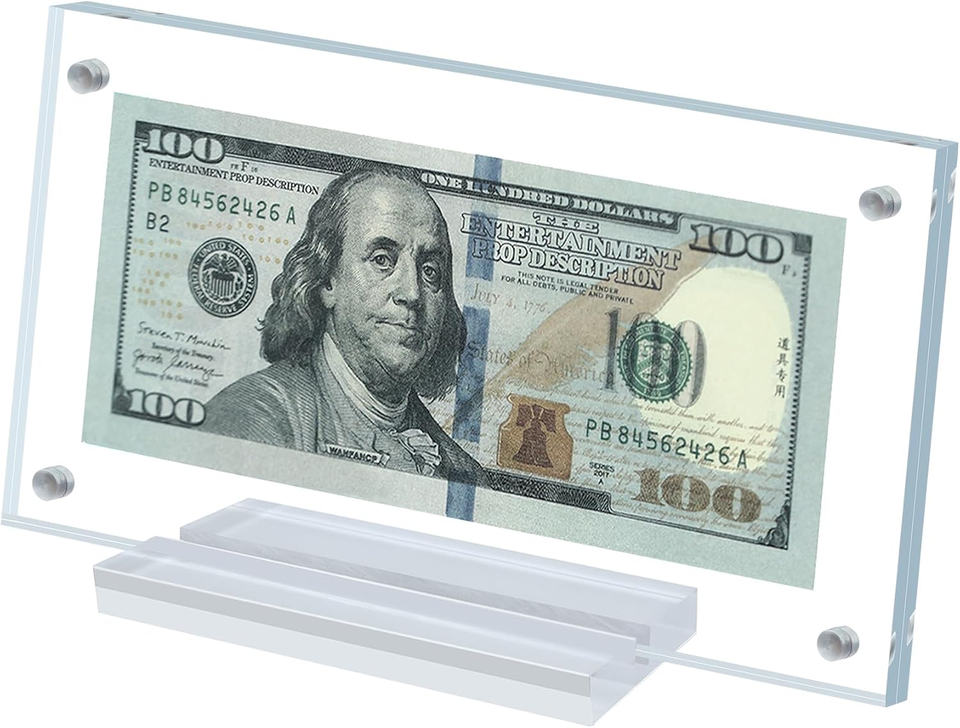 Dollar Bill Frame Display Acrylic Dollar Bill Holder for Collectors ...