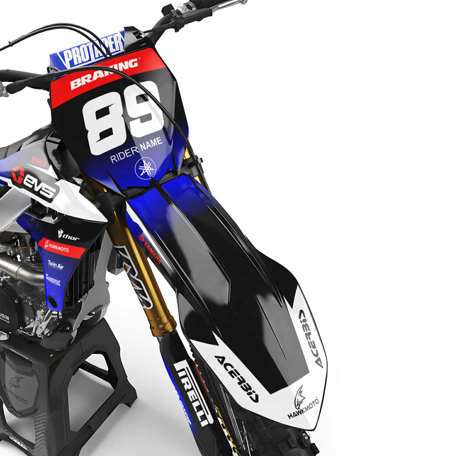 Wicked Mx Graphics Kit To Fit Yamaha PW YZ YZF WR WRF TTR 50 65 85 110 ...