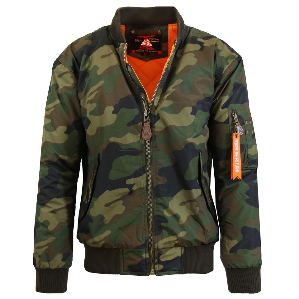 Men's Bomber Heavyweight Flight Jacket & Arm Pocket ( Size S-2XL ) NWT ...