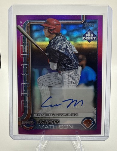 2025 Topps Pro Debut - Carter Mathison #PD-88 Fuchsia Foil Autographs ...
