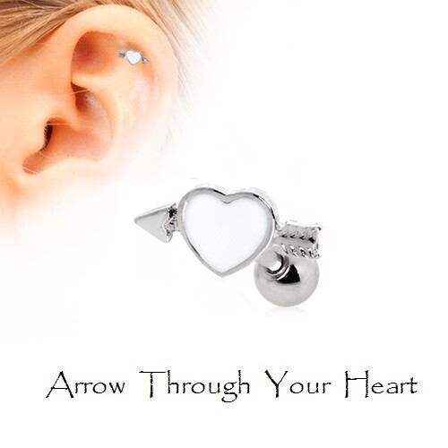 Tragus Helix Bar - Cartilage Top Upper Ear Earring Labret Stud | eBay UK