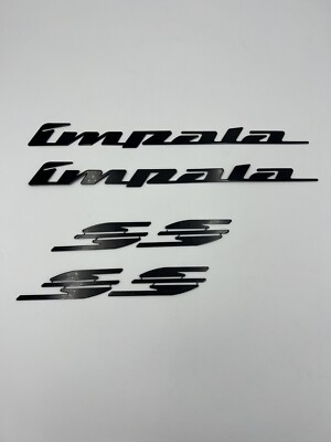 1994-1996 Impala SS Stainless Steel Side Script Emblems - Black | eBay
