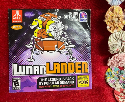 Vtg Atari Lunar Lander Taco Bell Promo PC Game Disc with Bonus Game ...