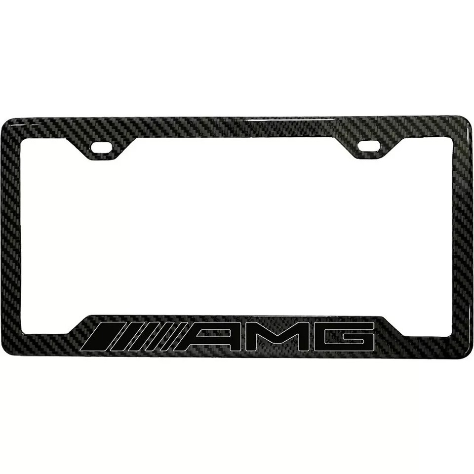 MERCEDES BENZ AMG BWW 100% REAL FORGED CARBON FIBER CAR LICENSE PLATE ...