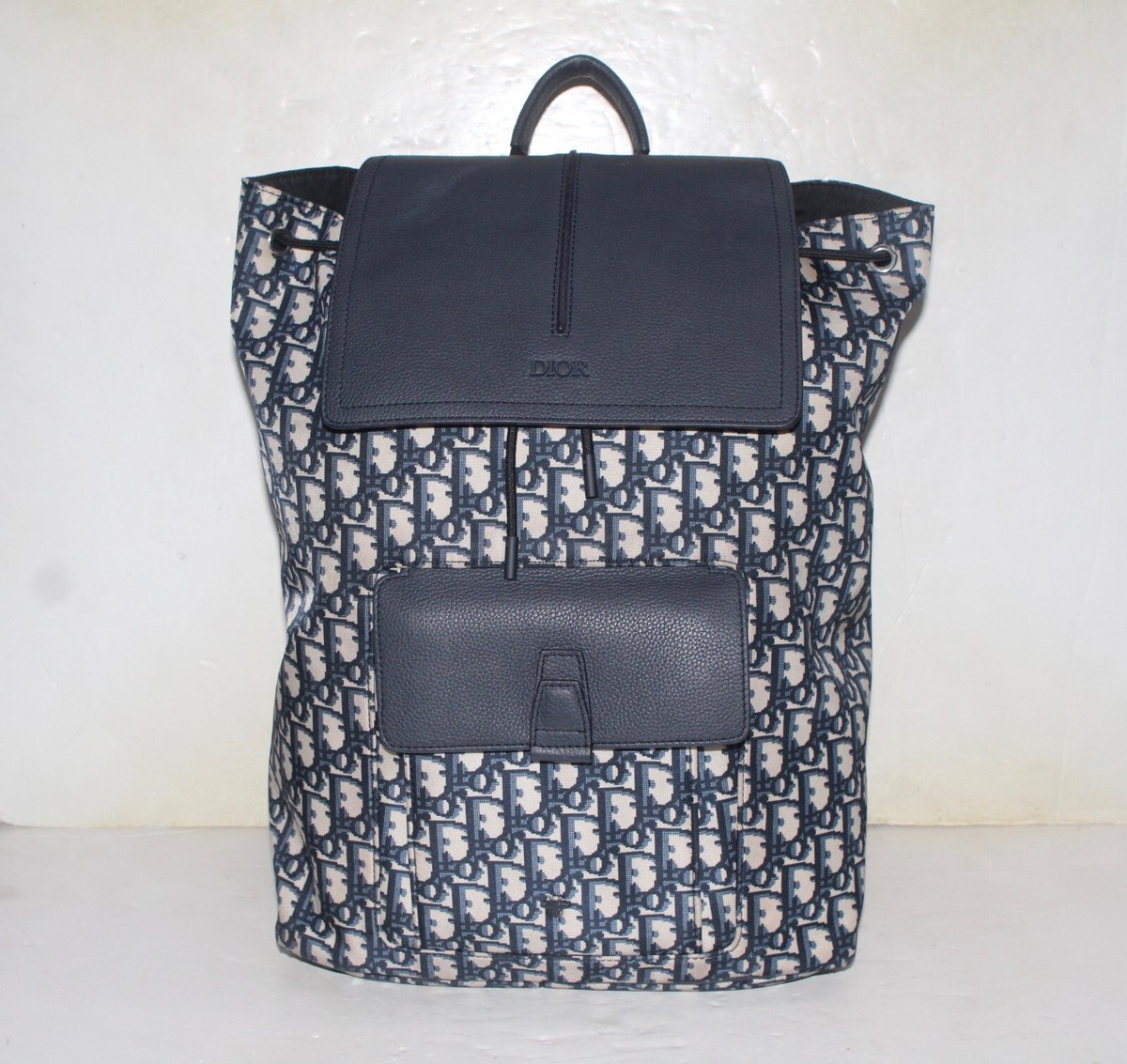 Christian Dior Motion Backpack Oblique Nylon with Leather Christian Dior Motion Backpack Oblique Nylon with Leather