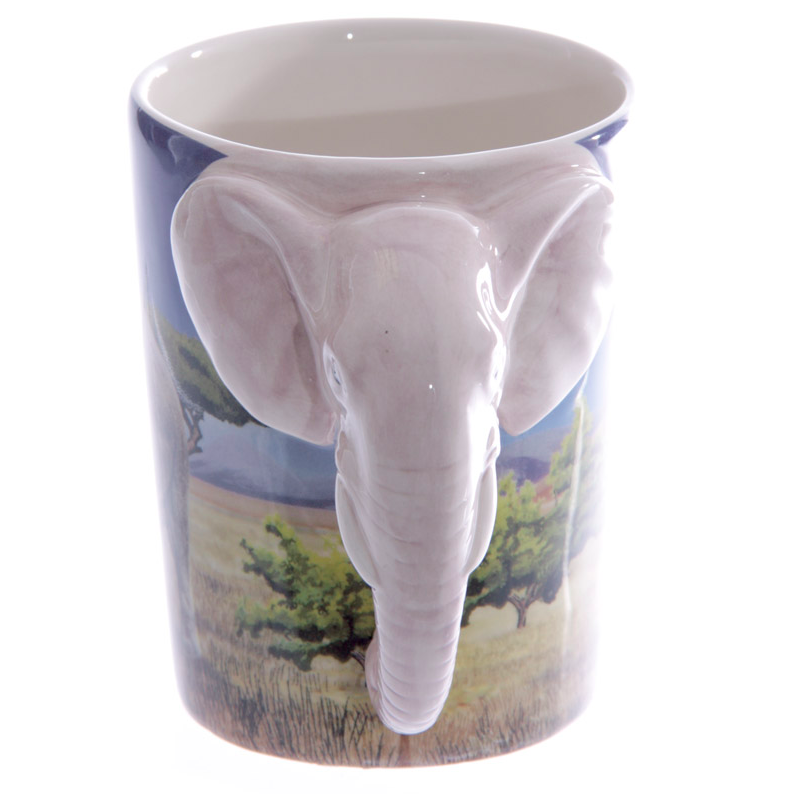 Animal Shaped Handle Ceramic Mug Tea Coffee Cup Novelty Gift Jungle ...
