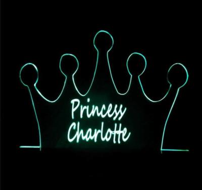 Personalised Princess Crown Name Light. Cute Girl Gift. Kid's Room ...