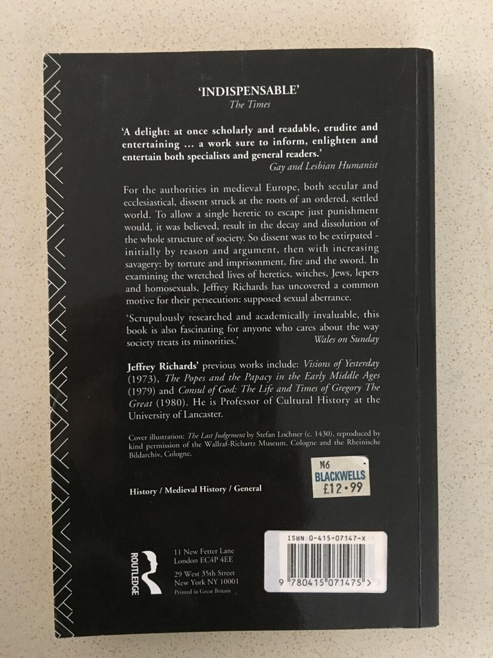 Sex, Dissidence and Damnation by Jeffrey Richards 9780415071475| eBay