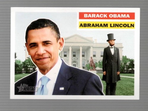 2009 Topps American Heritage Heroes Abraham Lincoln / Barack Obama #135 ...