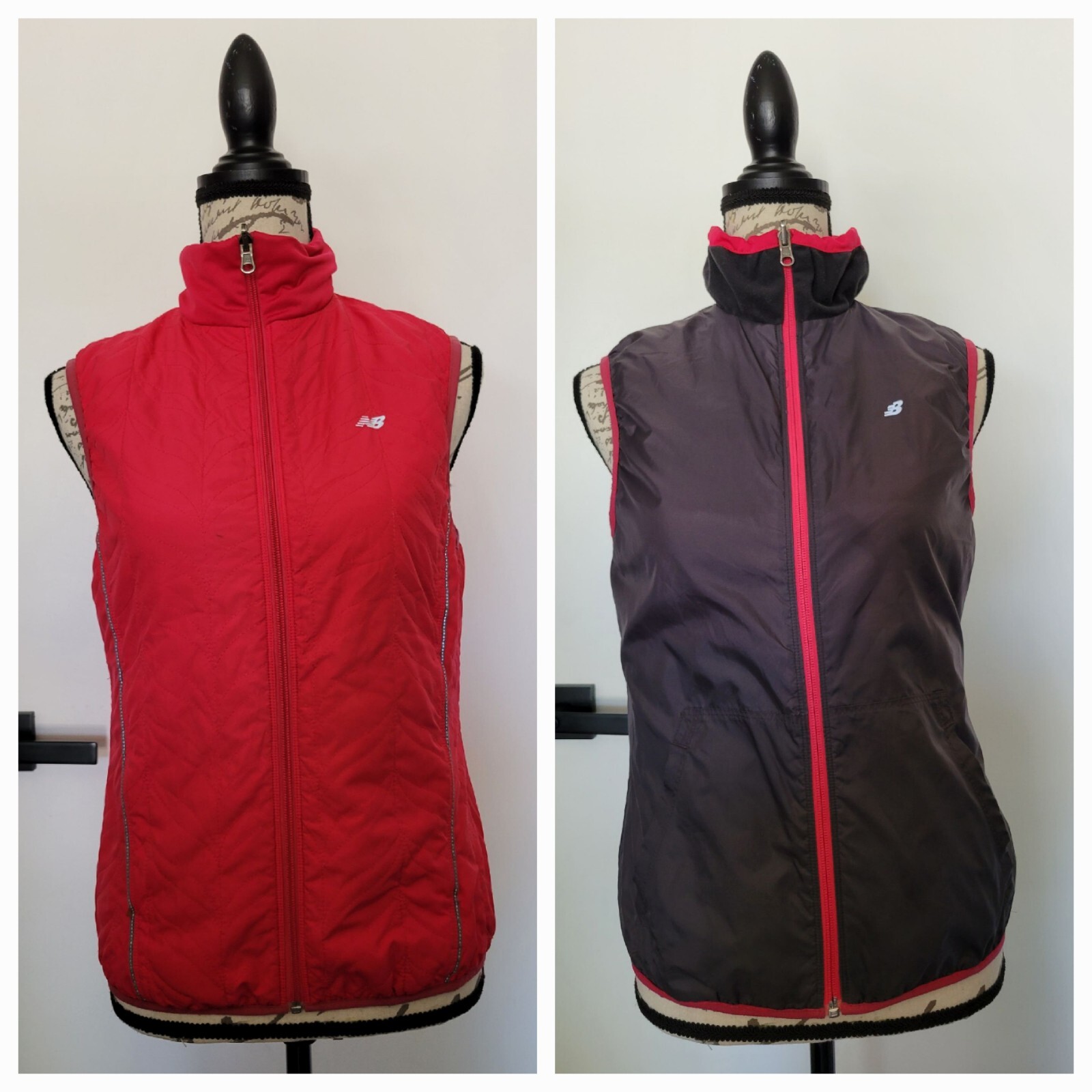 New Balance Reversible Jacket Vest Hot Pink - Grey Si… - Gem