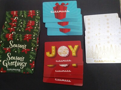 37 Unloaded Christmas Themed Cinemark Gift Cards | eBay