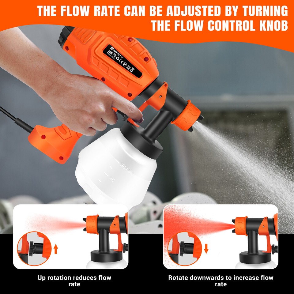 Paint Sprayer Spray Gun Airless HVLP Electric 3000W Car Sprayer Fence ...