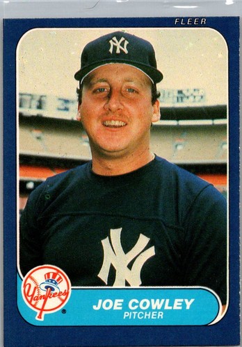 1986 Joe Cowley #103 Fleer New York Yankees MBBC #23 | eBay