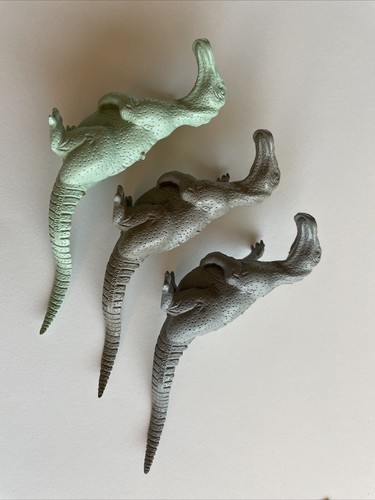 3 Vintage Marx Hadrosaurus Toy Plastic Dinosaurs Mint Green Tan Grey | eBay