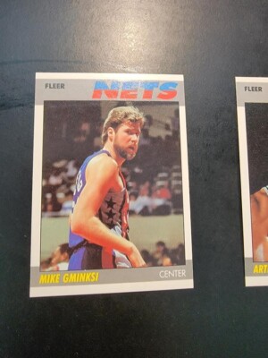 Mike Gminski 1987-88 Fleer NBA Basketball Card #41 New Jersey Nets NM ...