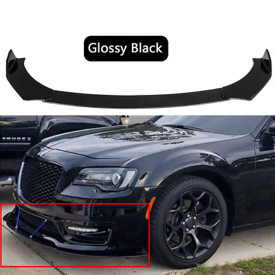 Glossy Black For Chrysler 300 2005-2020 Front Bumper Lip Splitter ...