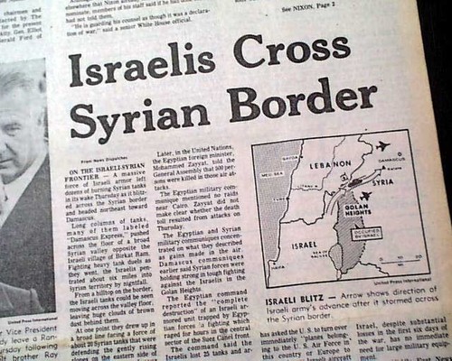 YOM KIPPUR WAR Israel vs. Egypt Syria Jews & Arabs States w/ Map 1973 ...