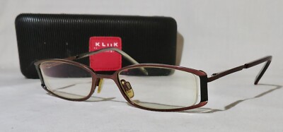 Kliik 157 L56 eyewear, 47-18-130 eyeglass Frame Brown metal glasses | eBay