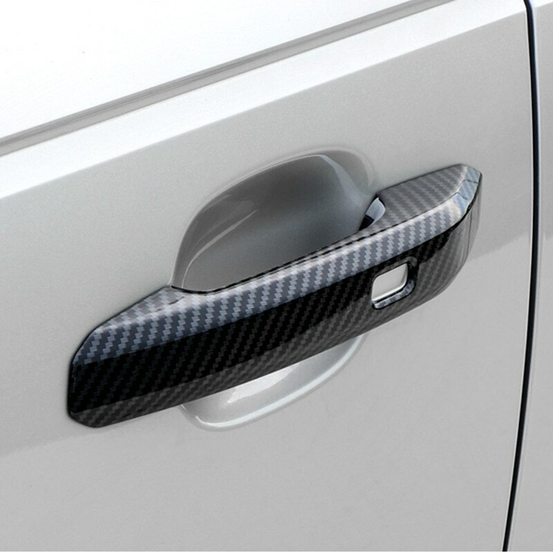 Carbon Fiber Color Car Door Handle Cover Trim For Audi A4 B9 2017-2019 ...