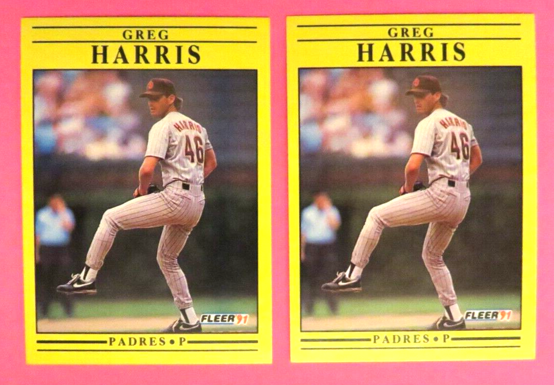2 - 1991 Fleer, San Diego Padres - GREG HARRIS | eBay