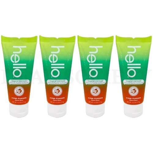 Hello Kids Magical Mermaid Fluoride Toothpaste Orange Dreamsicle Flavor ...