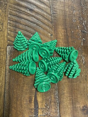 Lego New Small Green Pine Trees Lot Of 10 Pieces forest town city 2435 ...