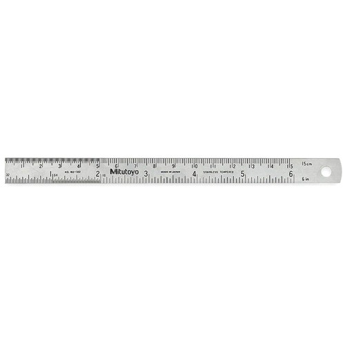 6" SEMI FLEX STEEL RULER - 1/2" WIDE - MITUTOYO #182-302 - NEW! | eBay