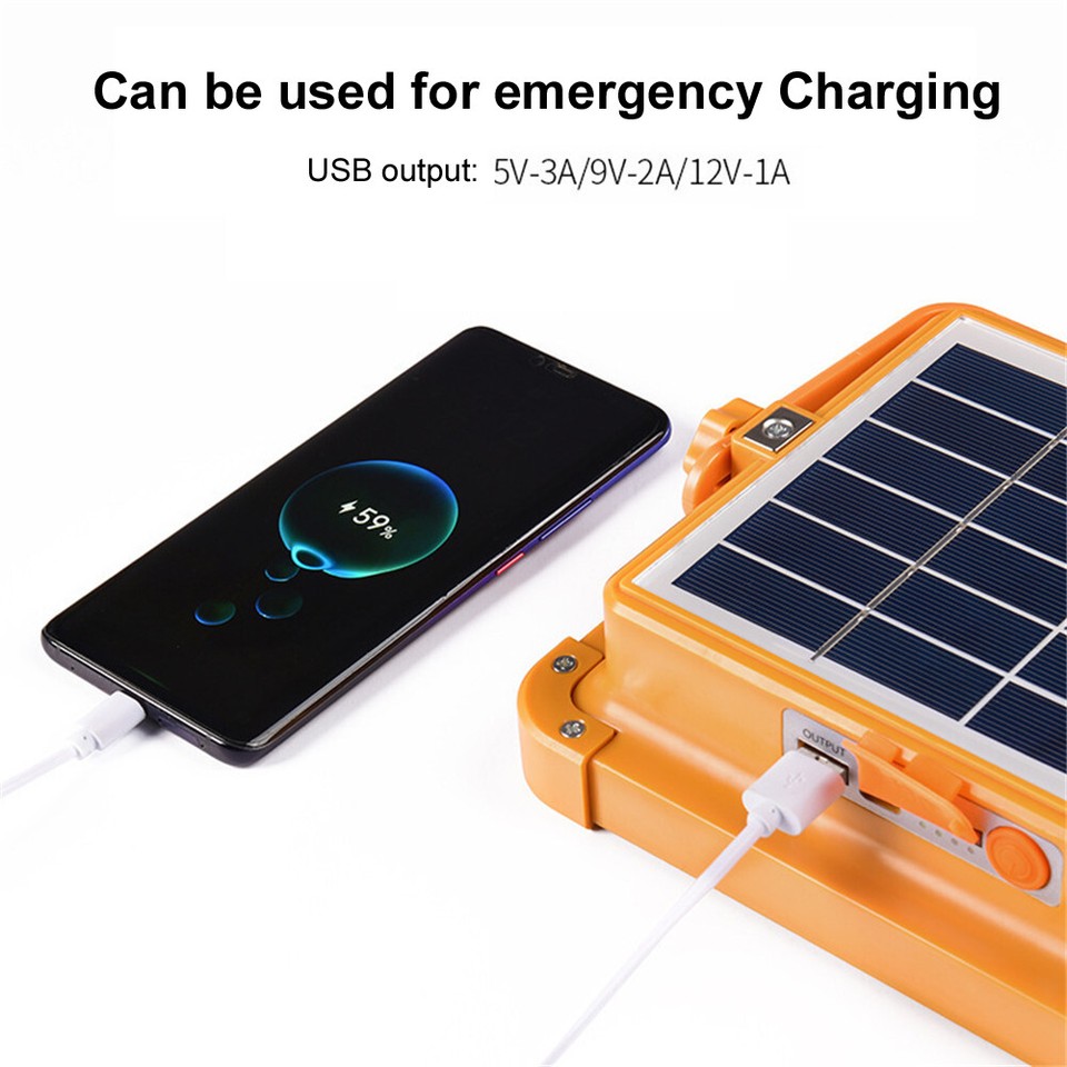 Portable Led Work Solar Light Battery Rechargeable 300W Spotlight ...