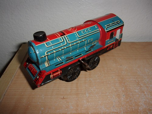 Vintage Tin Wind Up Pluto Steam Engine Train Western Germany READ | eBay