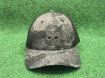 Rare Harley Davidson Blackhawk Camo Skull Hat Cap Snapback Barnett El ...