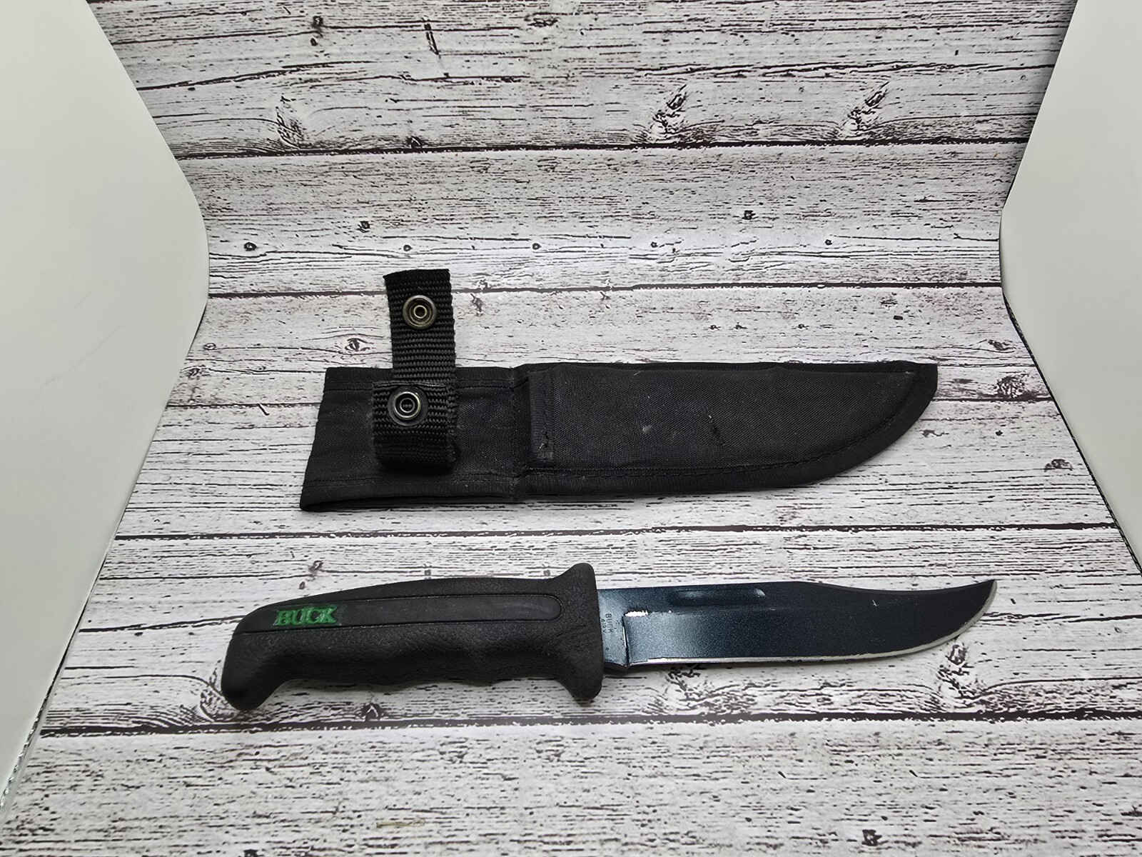 Buck 619 Woodsmate Fixed Blade Hunting Knife w/ Sheath | eBay