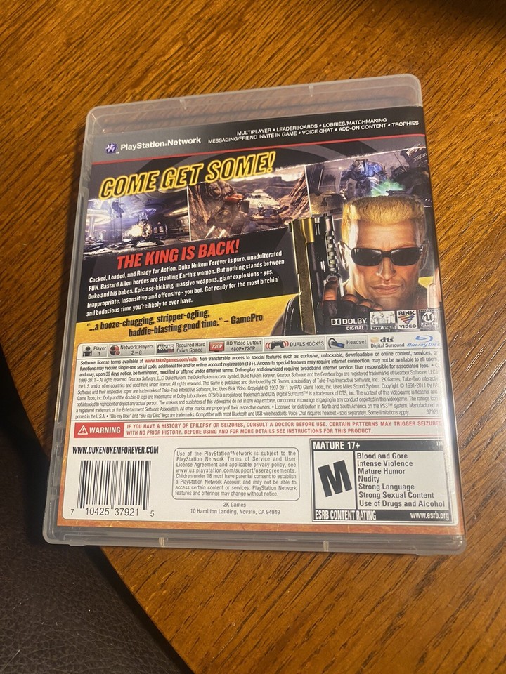 Duke Nukem Forever (Sony PlayStation 3, 2011) 710425379215 | eBay