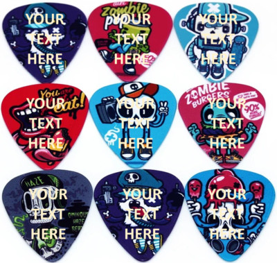 1Pc Zombie Pop Guitar Pick Cartoon Halloween Rock Animation Plectrum ...