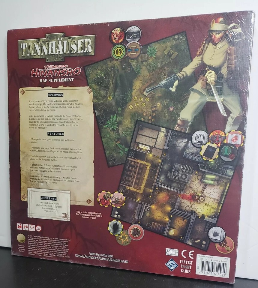 Tannhauser Operation: Hinansho Map Supplement NEW SEALED Board Game ...