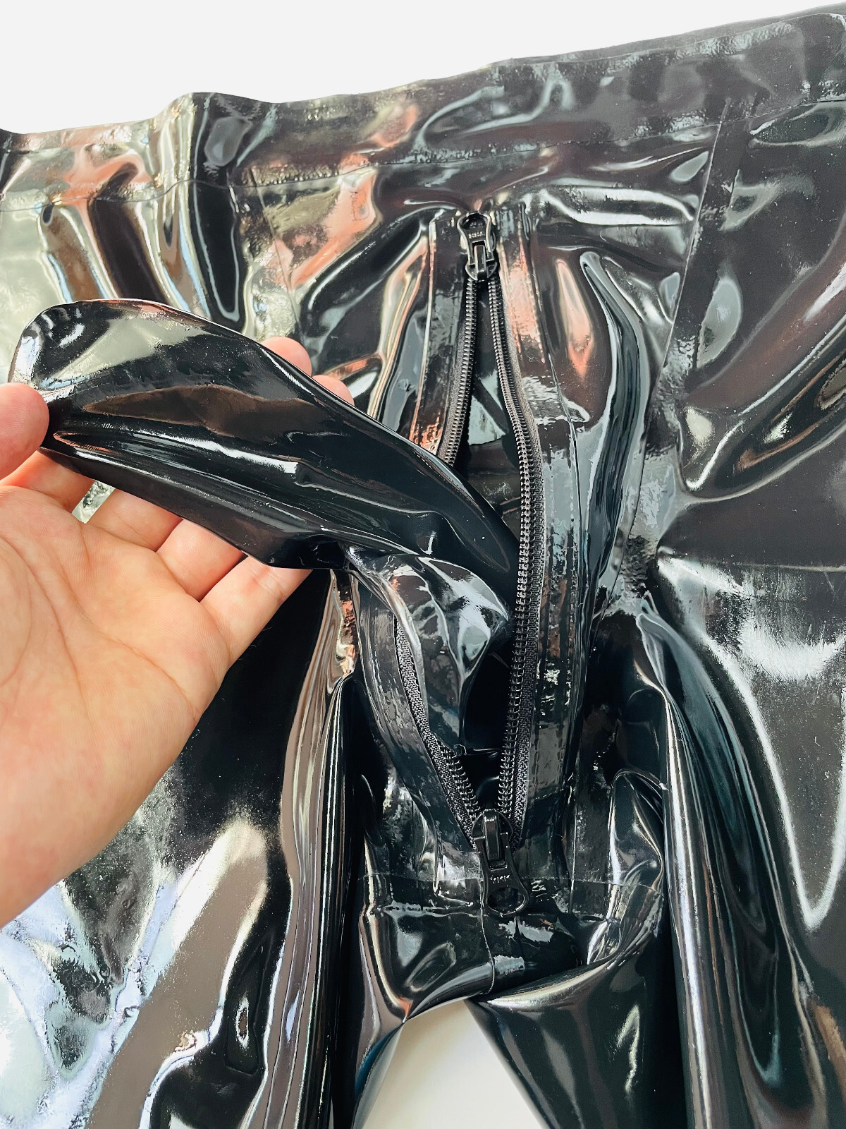 Latex Men Short Codpiece hidden sheath high waist gummi 0.4mm | eBay