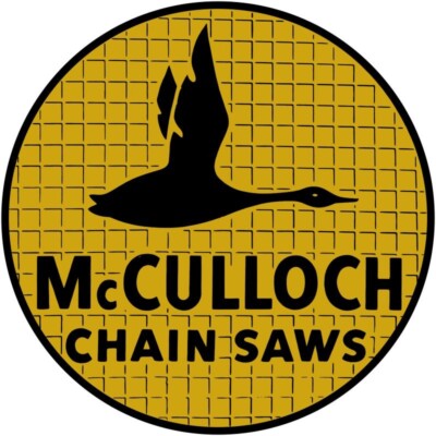 McCulloch Chain Saws w/ Goose NEW Metal Sign: 14" Dia. Steel Round ...
