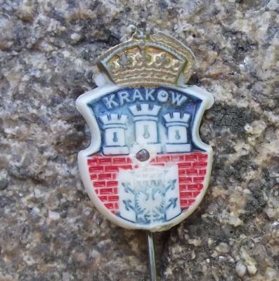 Antique Krakow Castle City Crown Heraldic Crest Coat of Arms Plastic ...