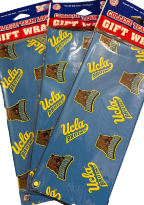Lot 3 NCAA UCLA Bruins Gift Wrap Paper High School Declaration College ...