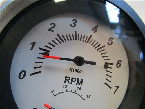 TELEFLEX 69928 MULTI FUNCTION TACHOMETER / VOLT METER GAUGE WHITE FACE ...