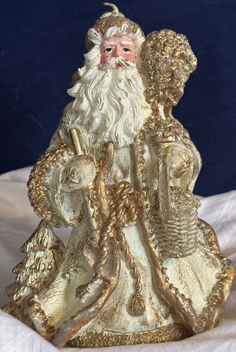 Vintage Detailed Golden Father Christmas Candle | eBay