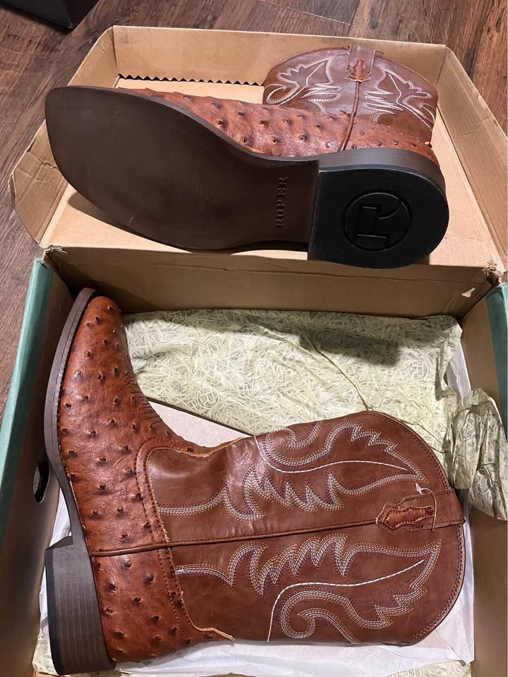 New in Box, Roper Brand Women's "Bumps" Faux Ostrich Boots Size 9.5 | eBay