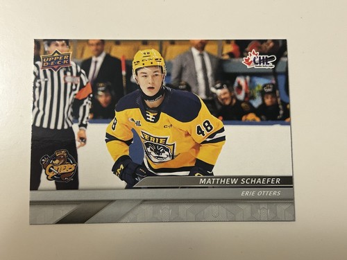 2024-25 UD CHL Hockey MATTHEW SCHAEFER Base #82 Erie Otters #1 Draft ...